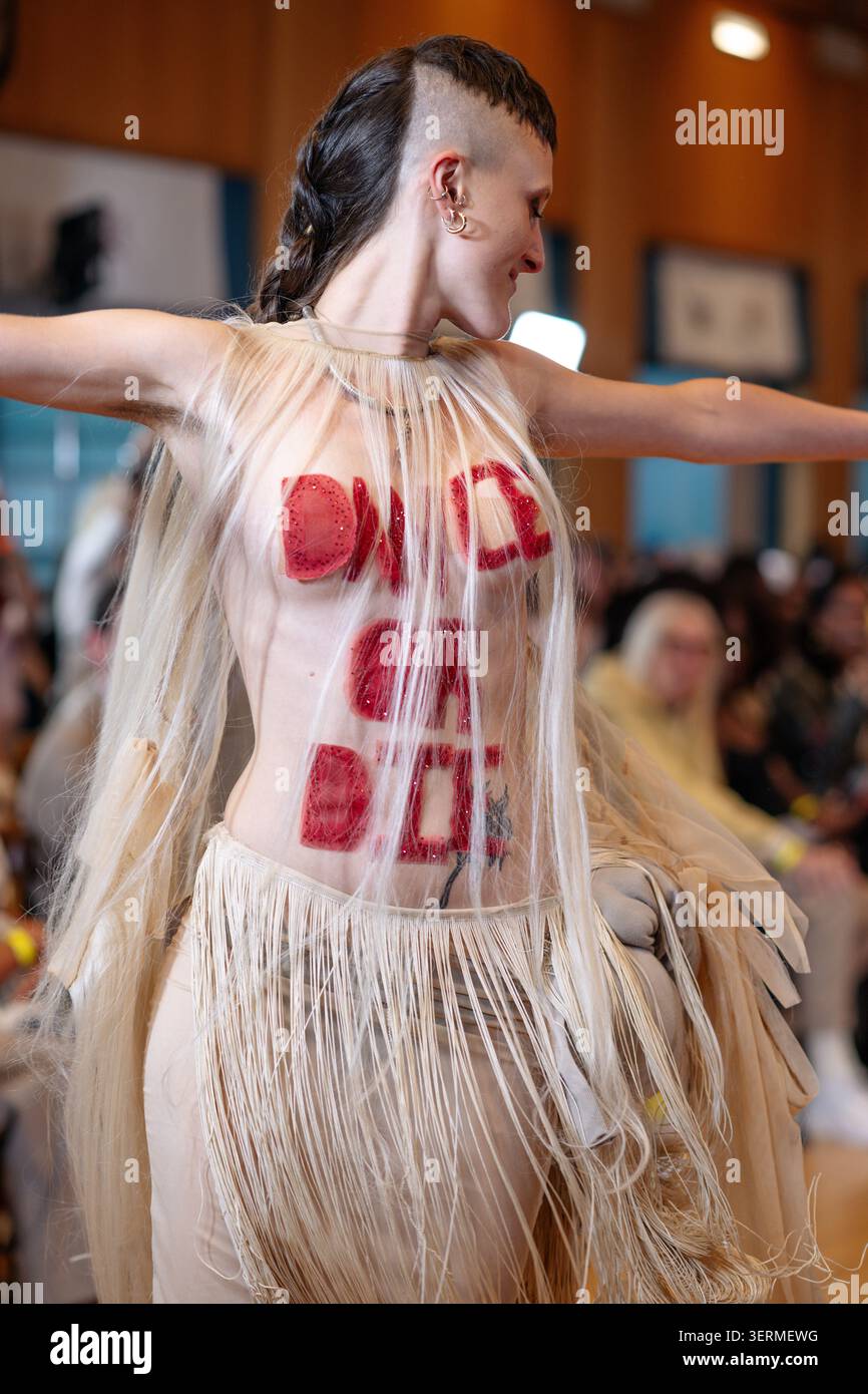 London, UK. 18th March 2026. JCA Academy Graduate Runway Show at ...