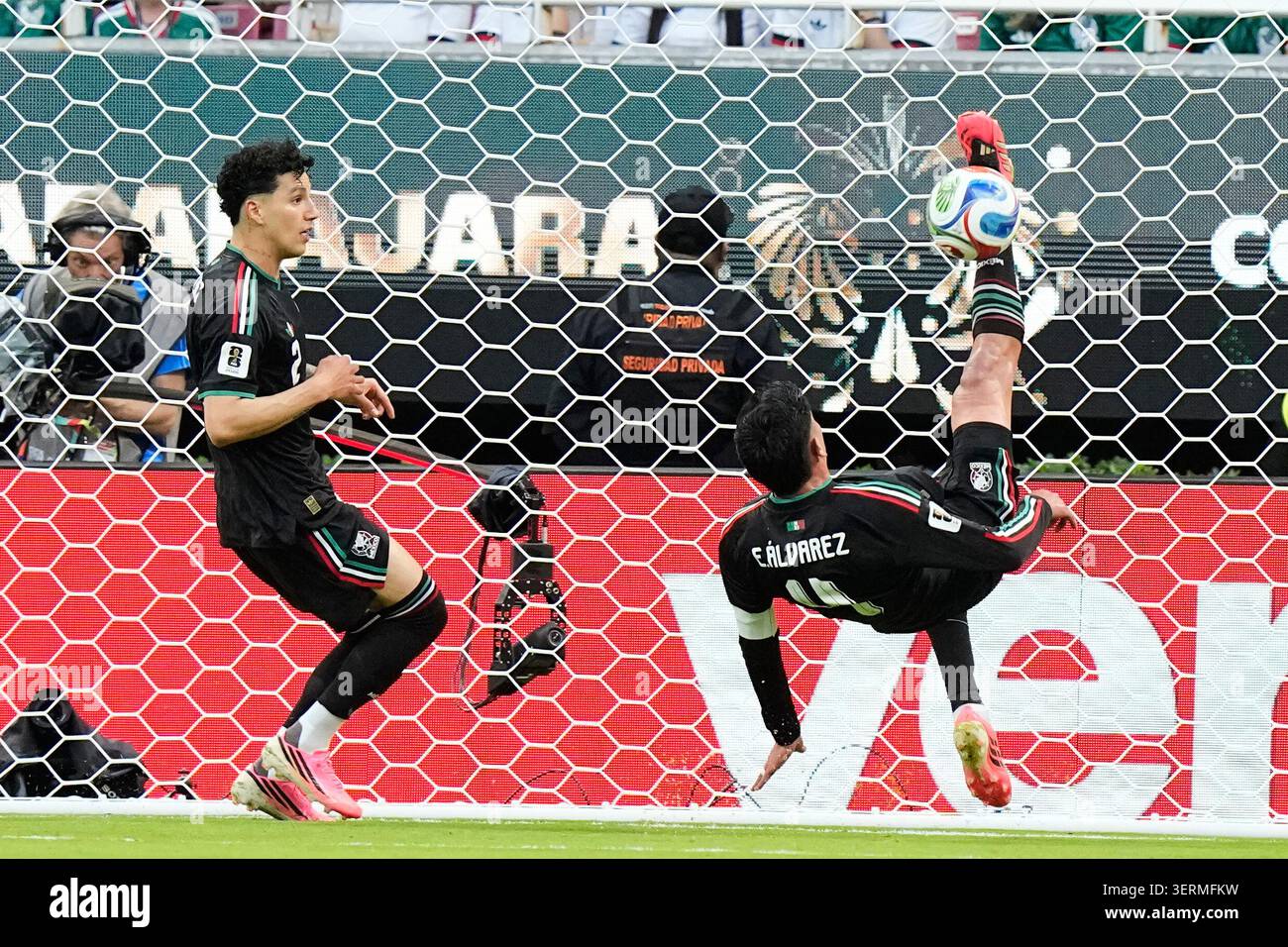 Mexico's Edson Alvarez (4) clears the ball off the goal line during the ...