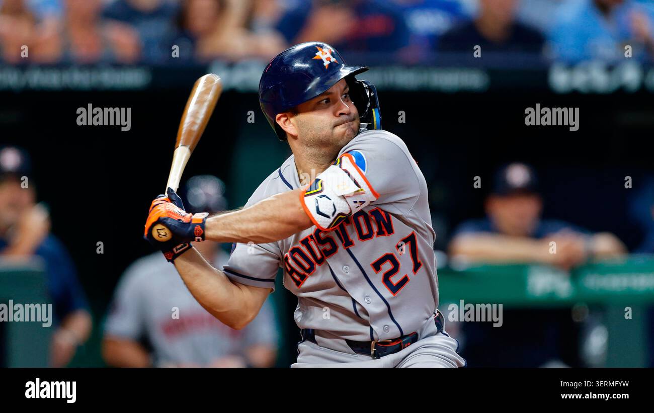 Houston Astros' Jose Altuve during a baseball game against the Kansas ...