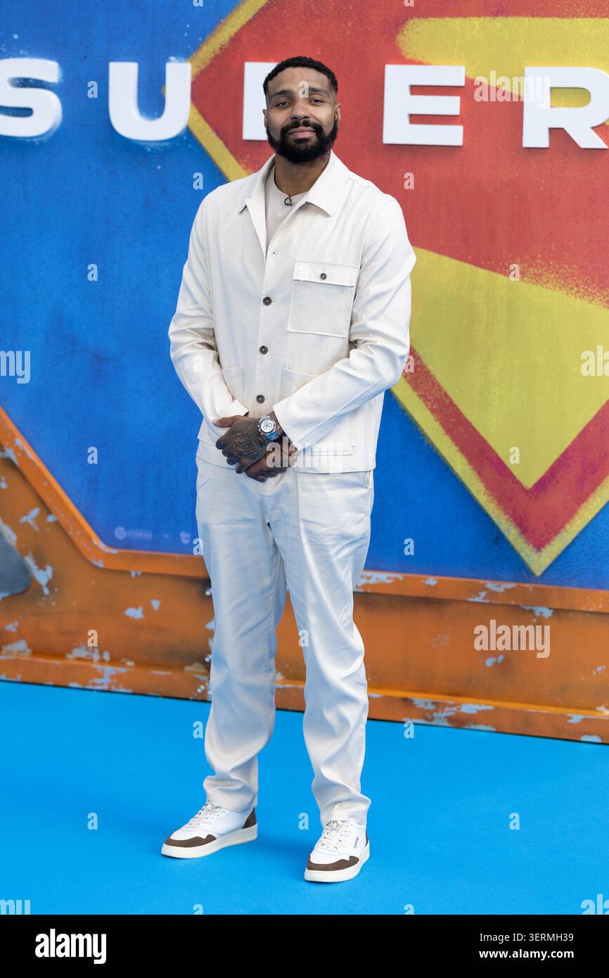 Jordan Banjo attends the UK Sneak Peak Fan Event for SUPERGIRL at ...
