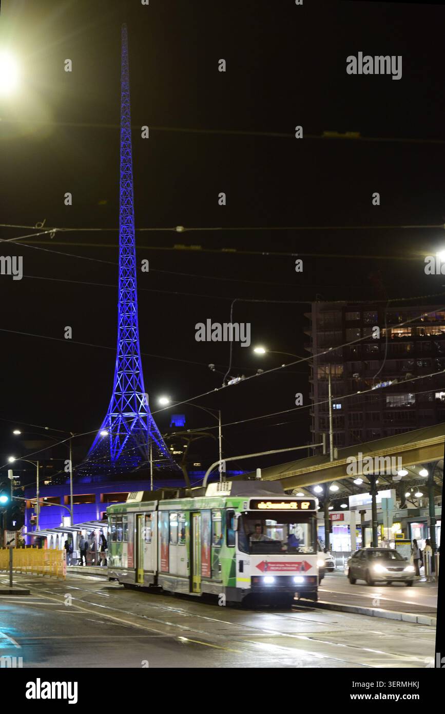 An attractive stunning view streets of Melbourne city. (Photo by Rana ...