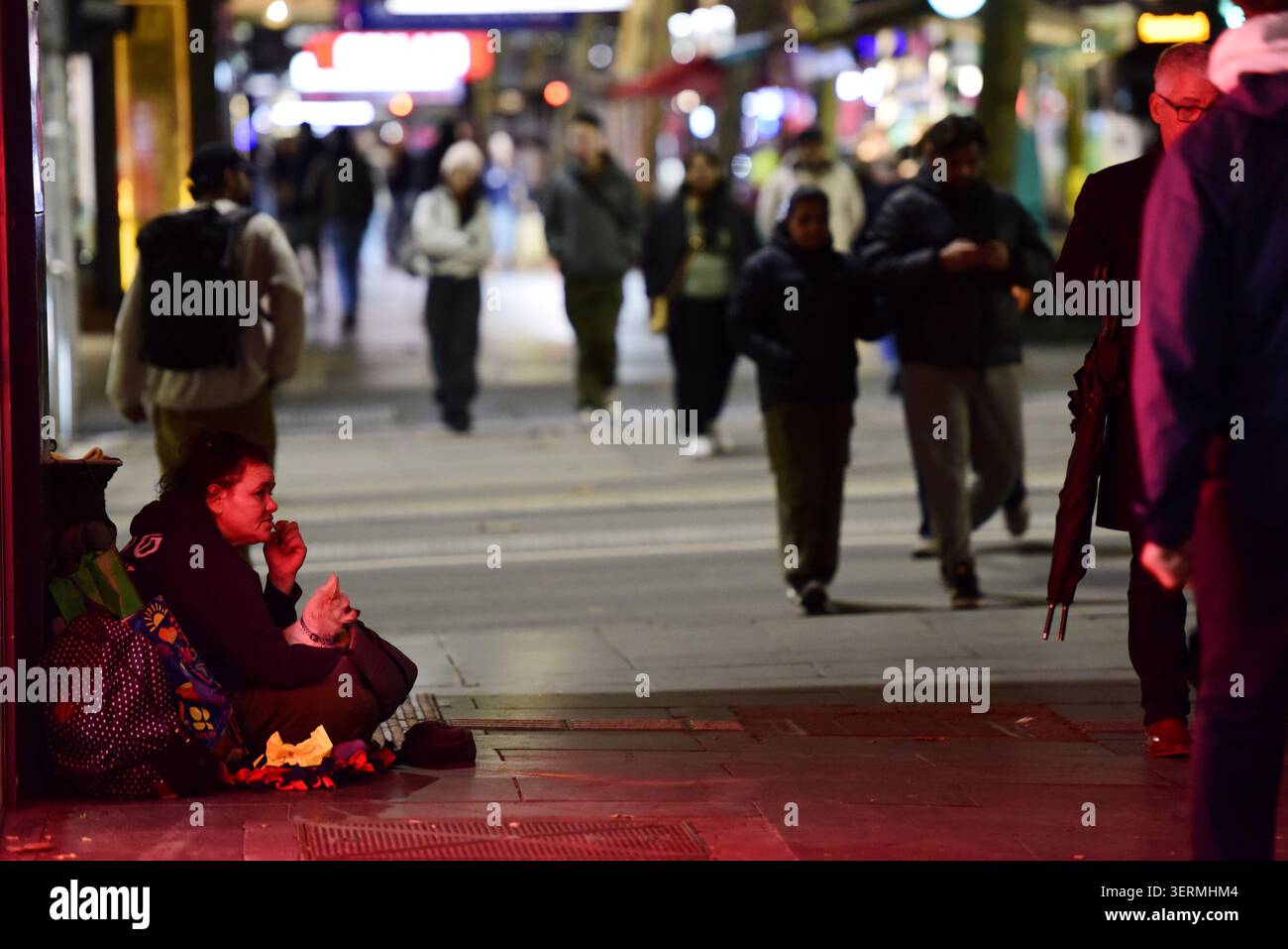An attractive stunning view streets of Melbourne city. (Photo by Rana ...