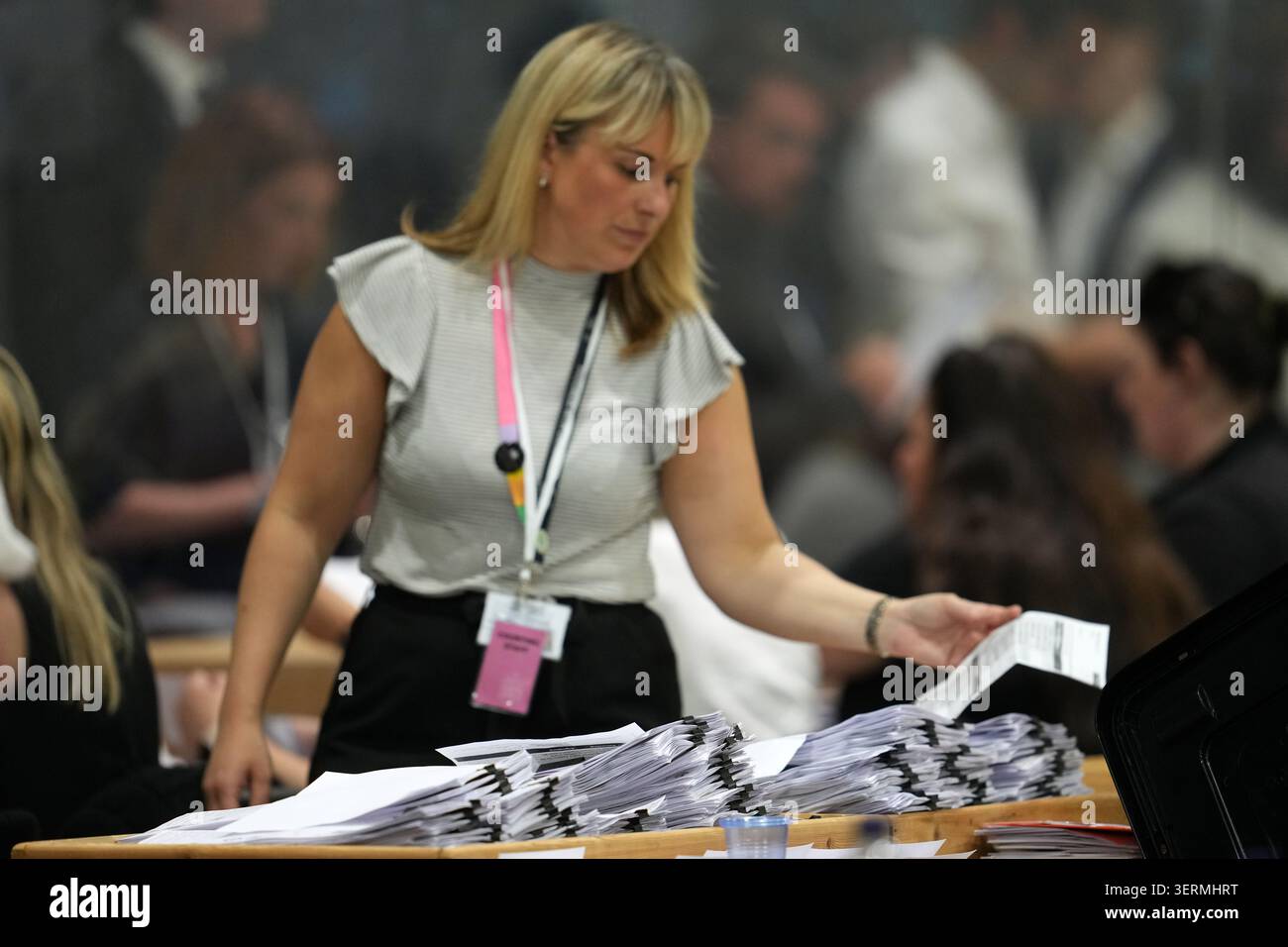 Vote counts started after the Makerfield by-election in Wigan, England ...