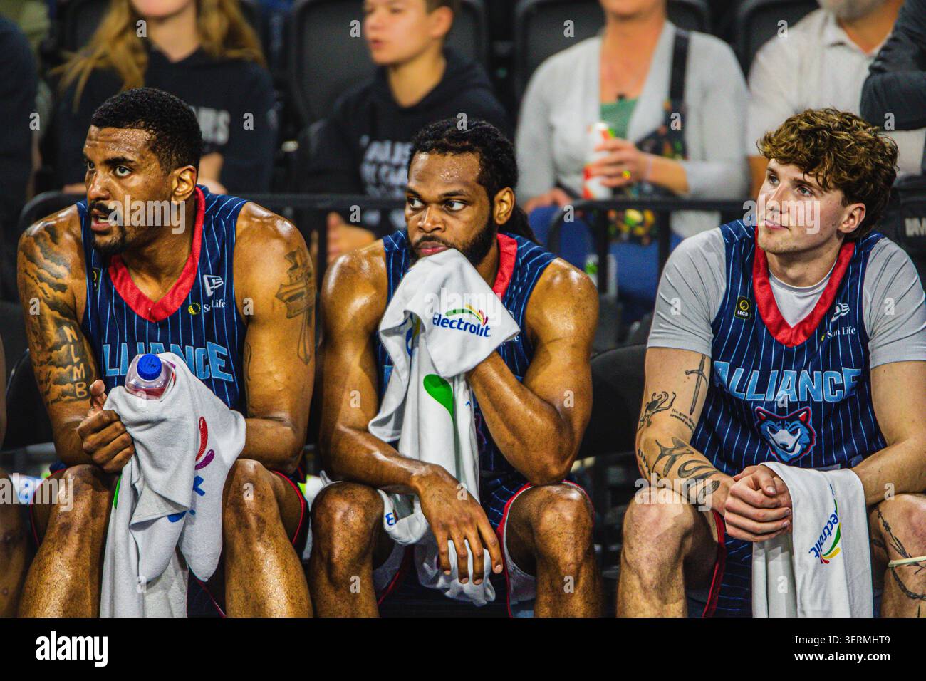 Montreal Alliance's Michael Hughes II, Quincy Guerrier and Trent ...
