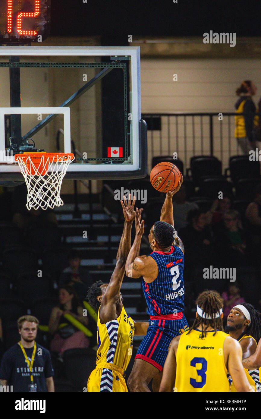 Montreal Alliance's Michael Hughes II gets over Scottie Lindsey in ...