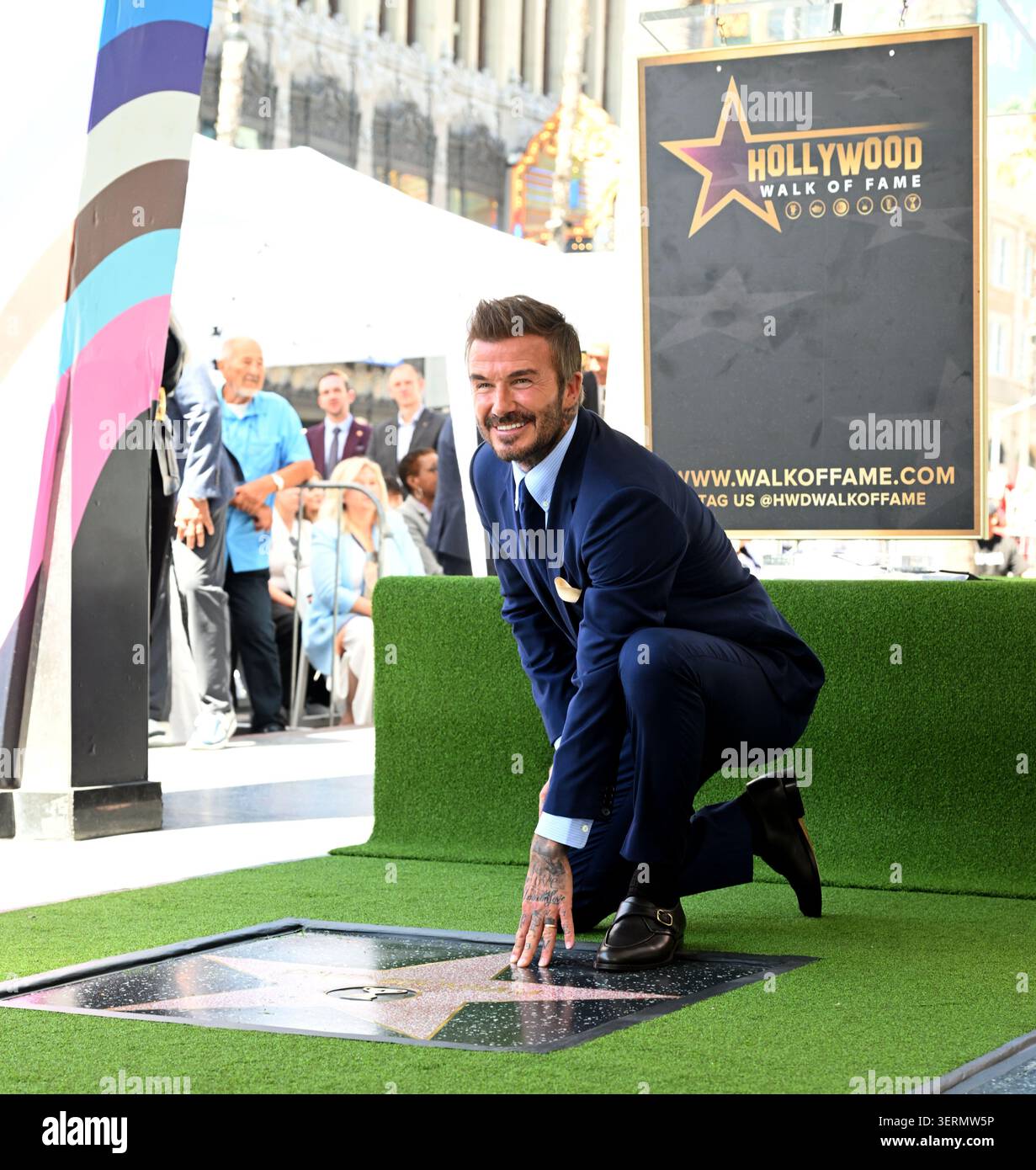 Soccer Player David Beckham is honored with A Star On The Hollywood ...