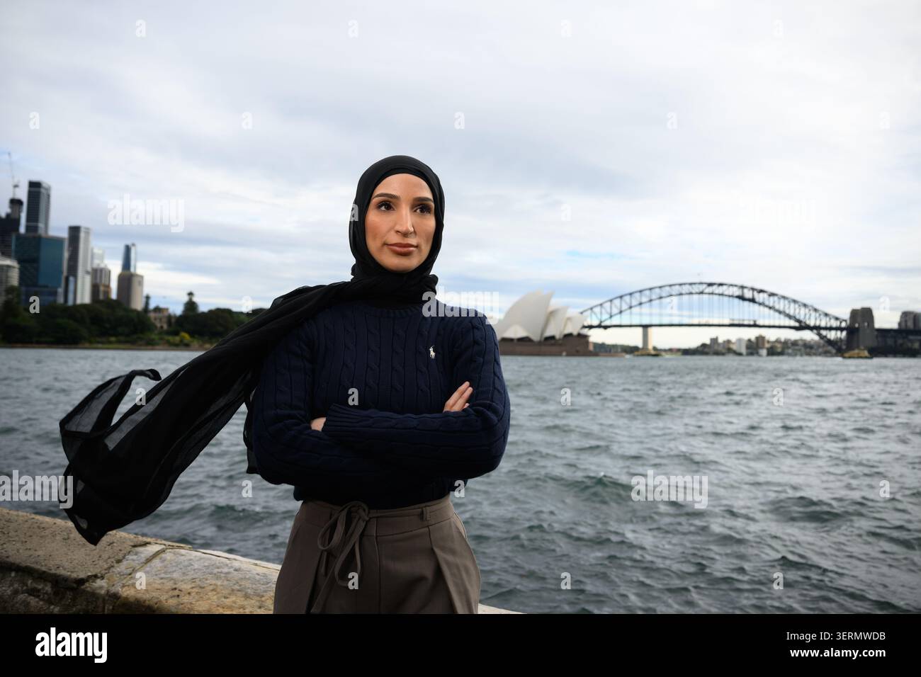 Australian boxer Tina Rahimi poses for photographs during a press ...