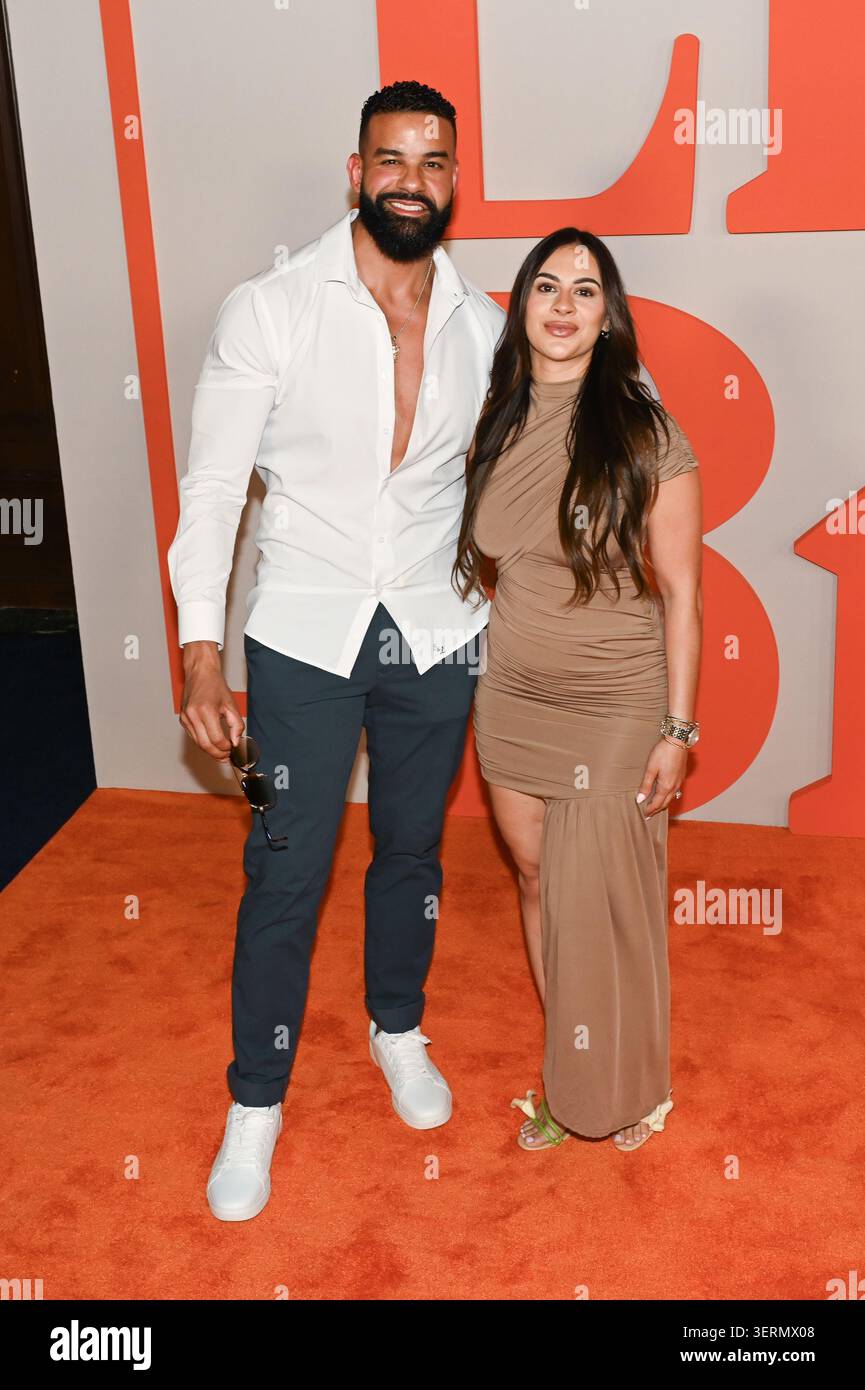 Alex Santos, Alessa Santos attending the New York Premiere of "Little ...