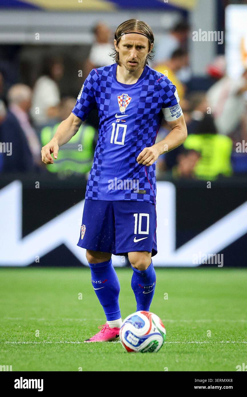 Croatia midfielder Luka Modrić (10) during the England v Croatia FIFA ...