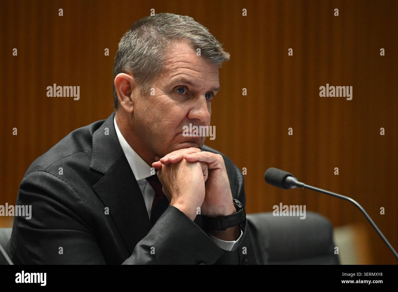 Former Independent Board Member, KPMG Mike Baird speaks during an ...