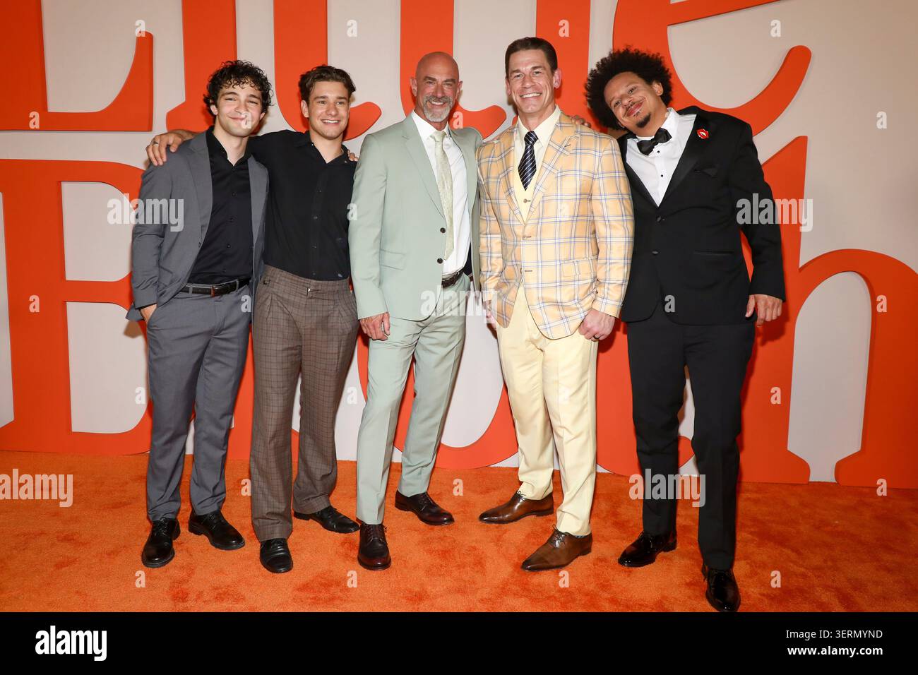 Bryce Gheisar, from left, Pilot Bunch, Christopher Meloni, John Cena ...