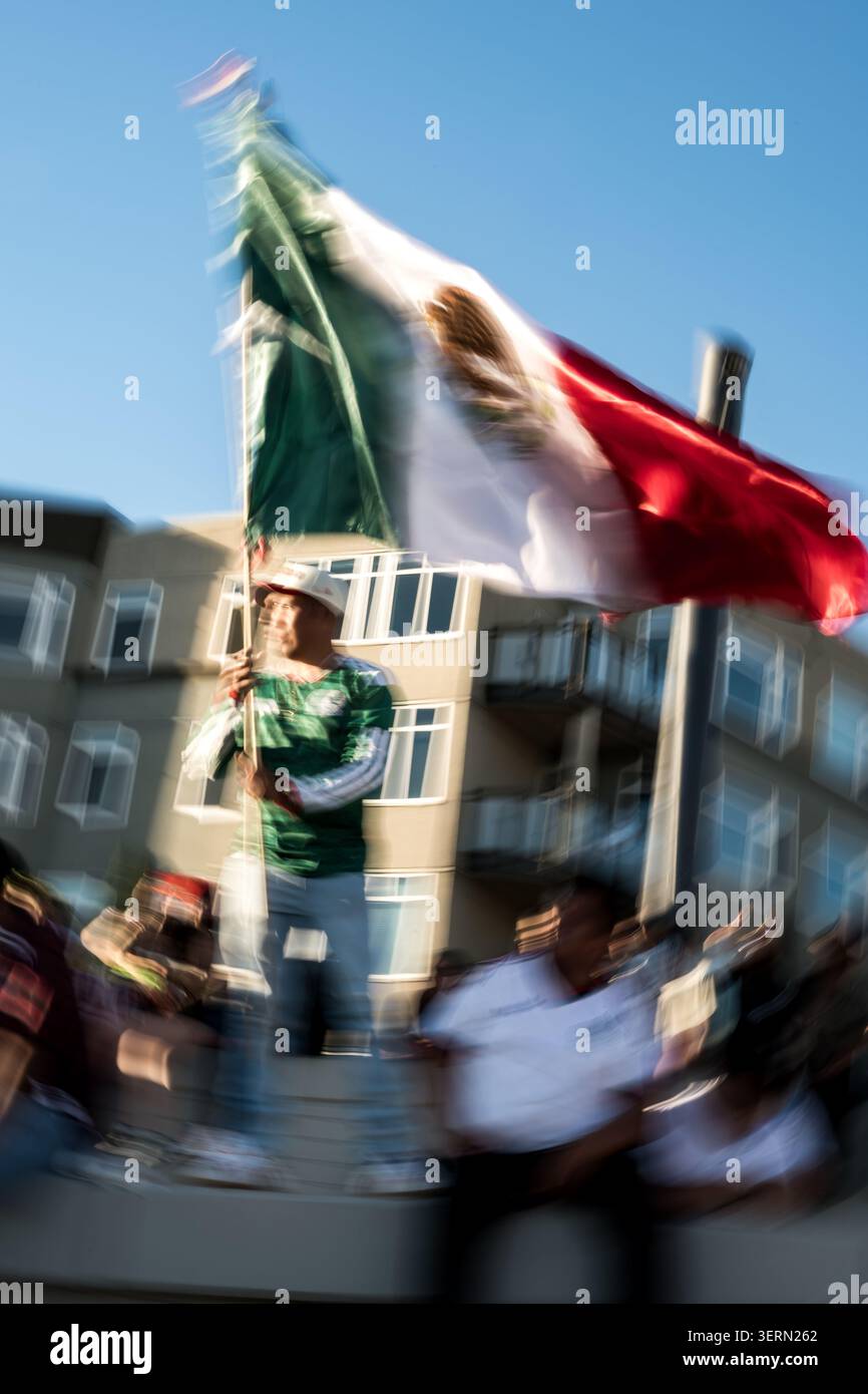 Seattle, USA. 18th Jun 2026. Thousands of fans flood the waterfront for ...