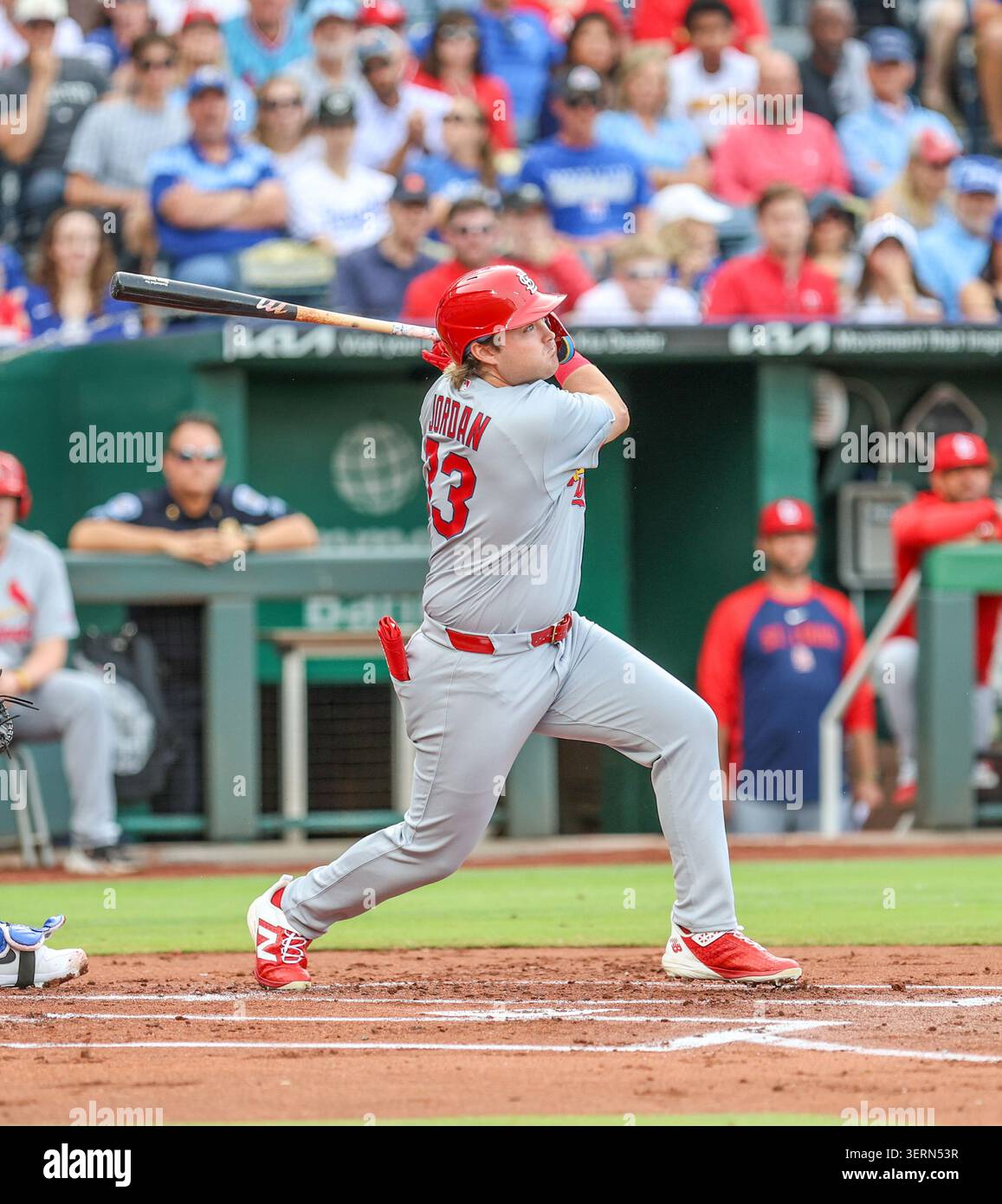 JUN 18, 2026: St. Louis Cardinals infielder Blaze Jordan (33) at bat in ...