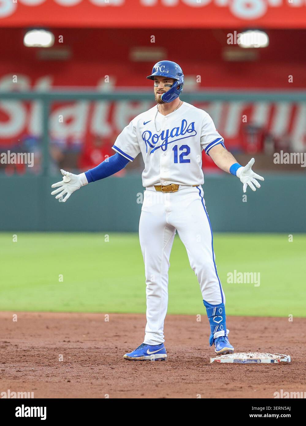 JUN 18, 2026: Kansas City Royals infielder Nick Loftin (12) celebrates ...