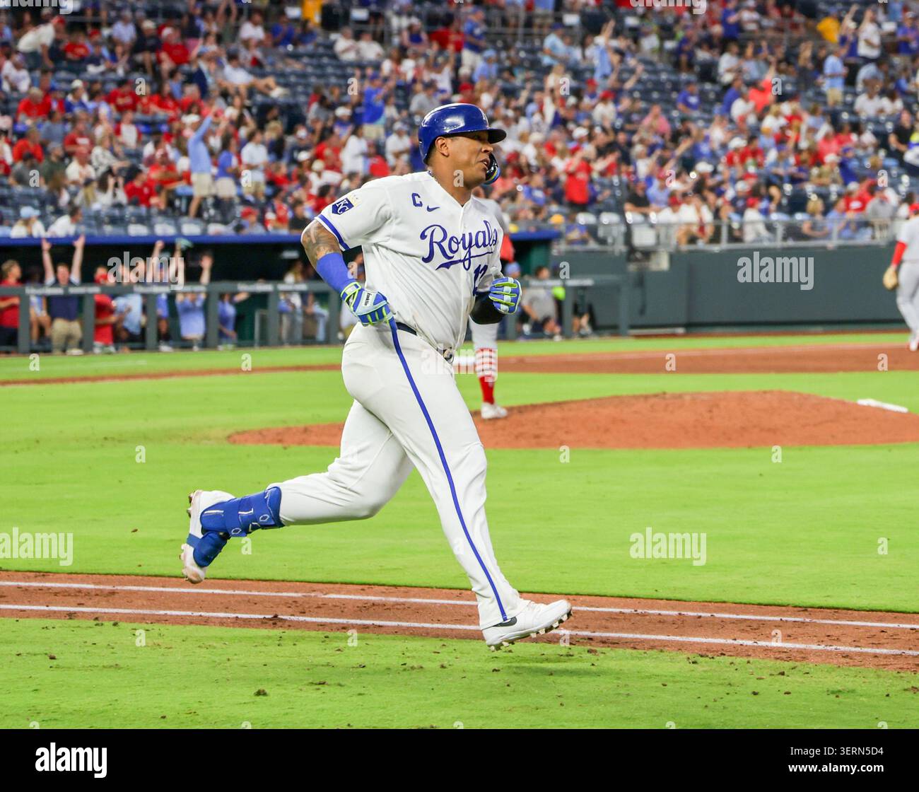 JUN 18, 2026: Kansas City Royals catcher Salvador Perez (13) hits in ...