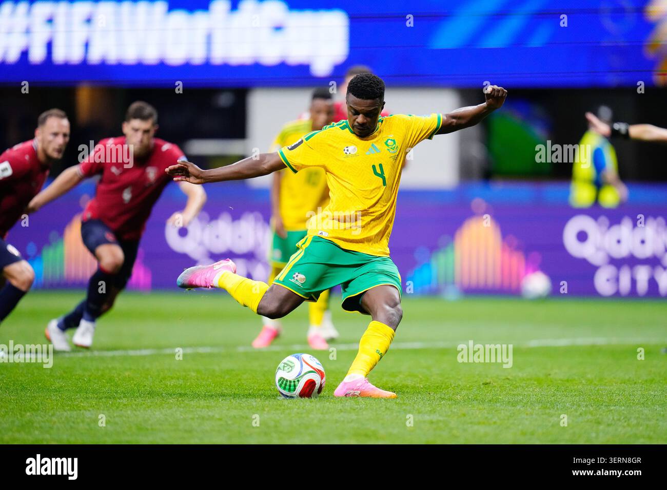 IPA85842753 - Teboho Mokoena of South Africa scores a penalty 1-1 ...