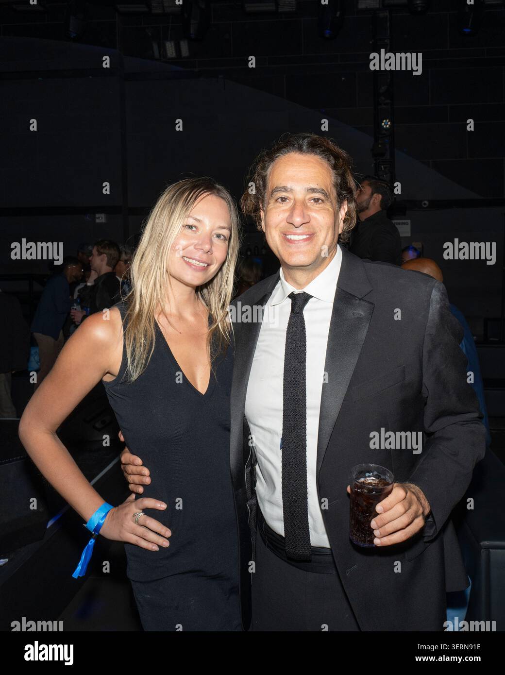 Marina Dojchinov and Michael Heller attends the Blue Jacket Fashion ...