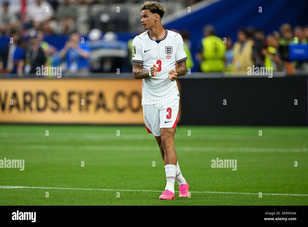 June 17, 2026: England defender Nico O'Reilly (3) during the FIFA World ...