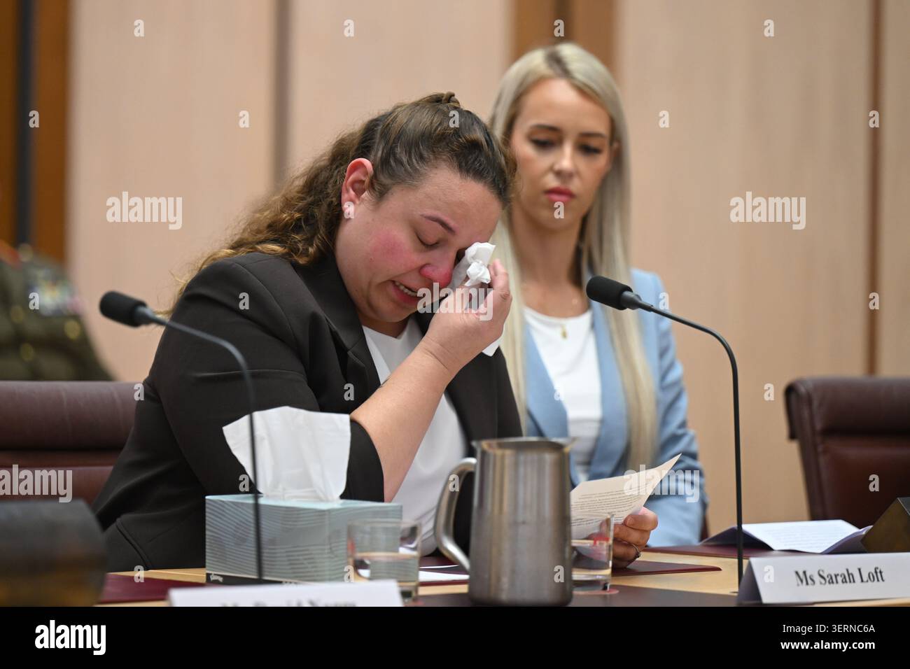 Sarah Loft speaks during a Public Hearing into the MRH90 Taipan ...