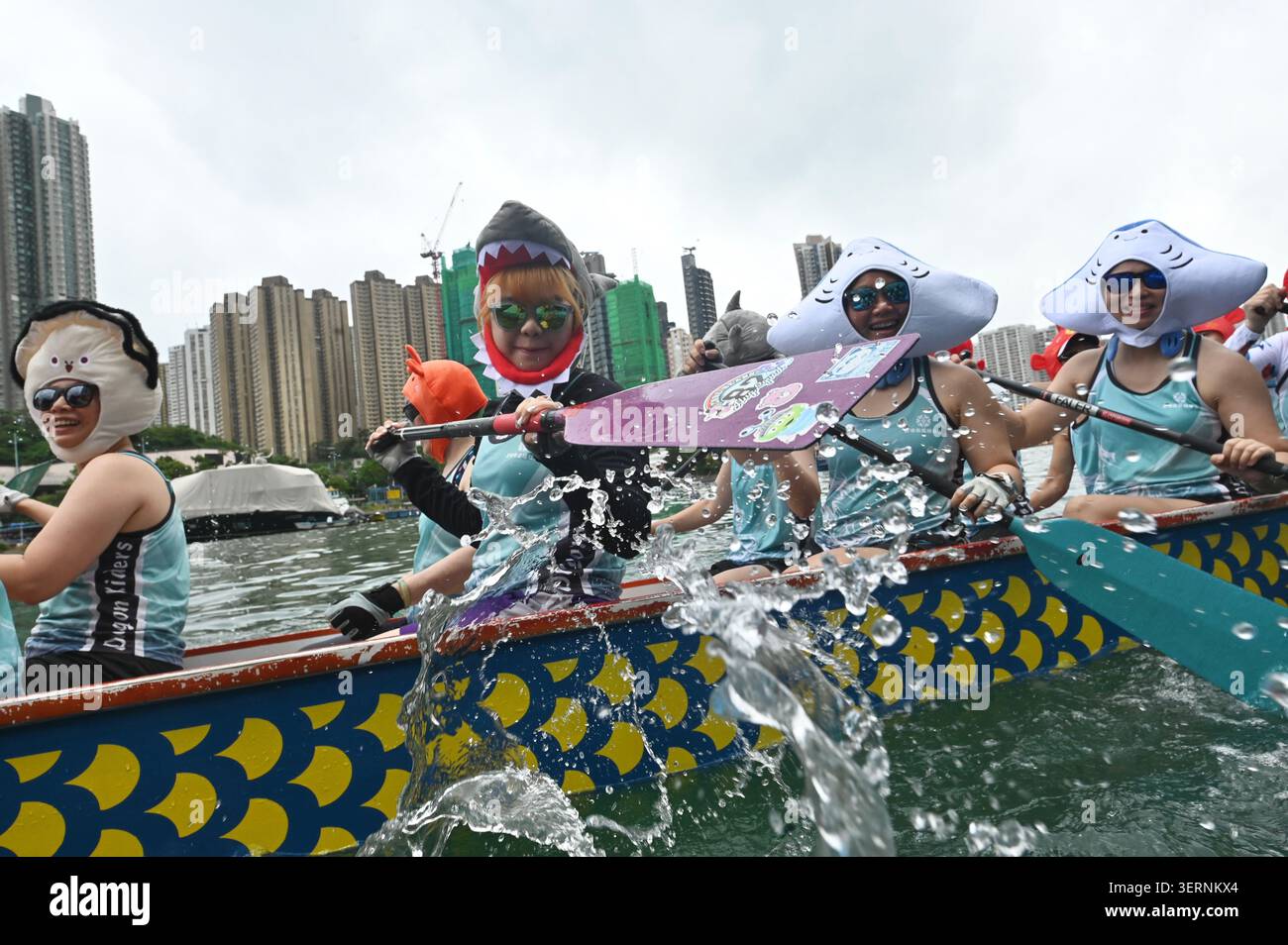 Cosplayers cosplaying Seafood on a dragon boat race in Aberdeen ...