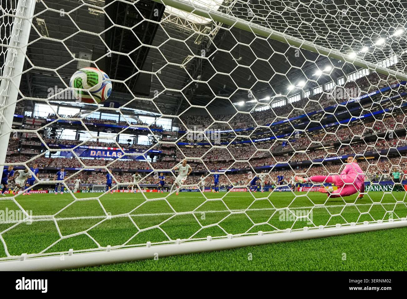 England's Harry Kane (9) scores from the penalty spot during the World ...
