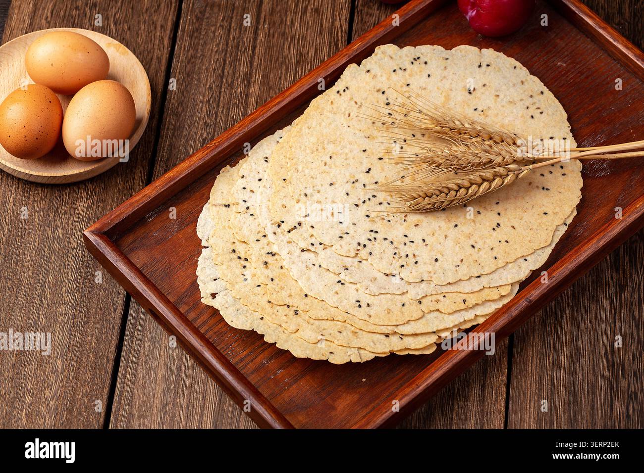 Chinese Crispy Sesame Mini Flatbreads Traditional Snack Stock Photo - Alamy