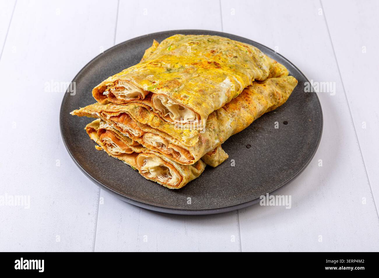 Jianbing Chinese Savory Breakfast Crepe Traditional Street Food Stock ...