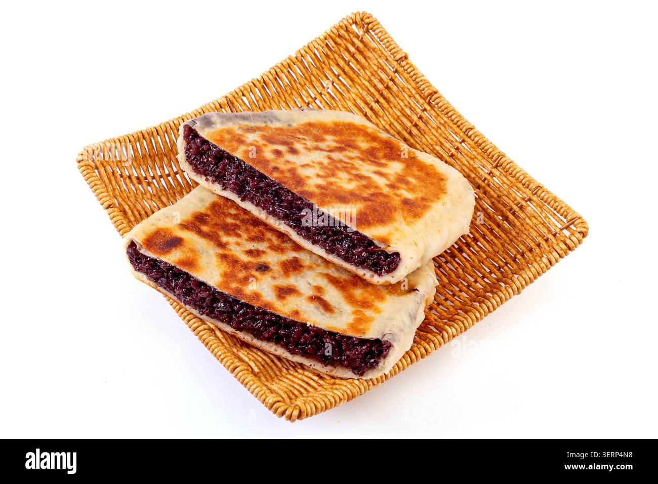 Chinese Purple Rice Filled Pancake Sweet Traditional Pastry Stock Photo ...