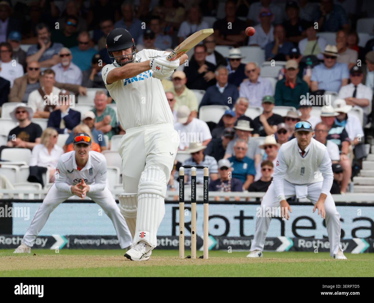 London, ENGLAND - Daryl Mitchell of New Zealand in action during 2nd ...