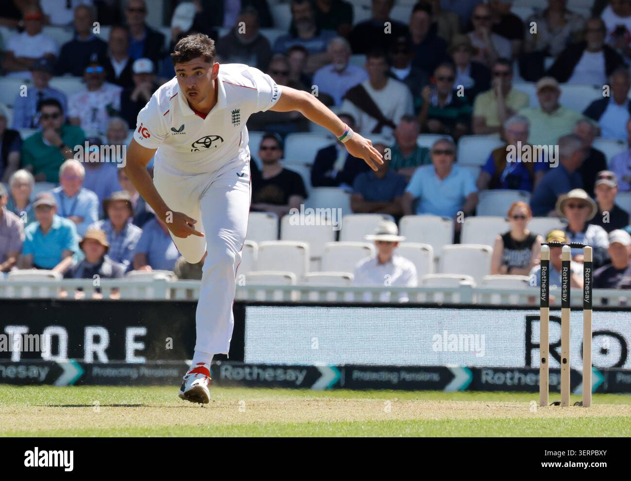 London, ENGLAND -England's Josh Tongue (Nottinghamshire) in action ...
