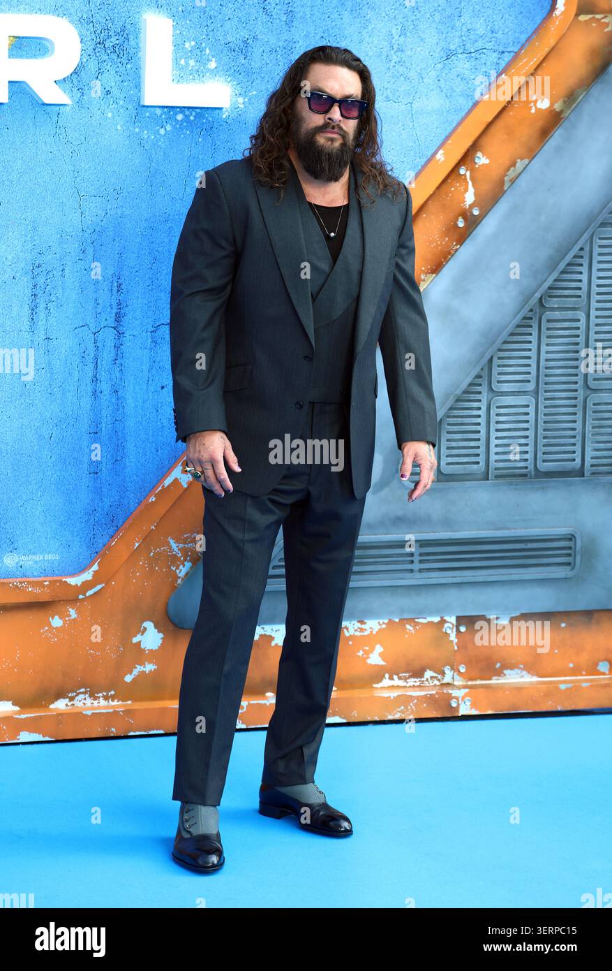 Jason Momoa attends the UK sneak peak fan event for the movie Supergirl ...