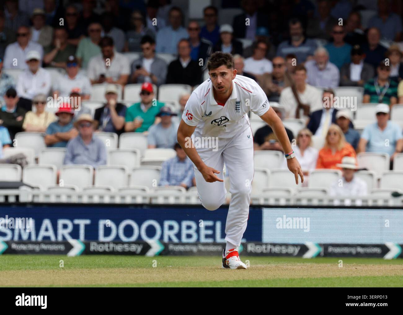 London, ENGLAND - England's Josh Tongue (Nottinghamshire) in action ...