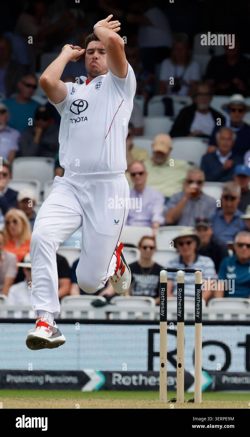 London, ENGLAND - England's Josh Tongue (Nottinghamshire) in action ...