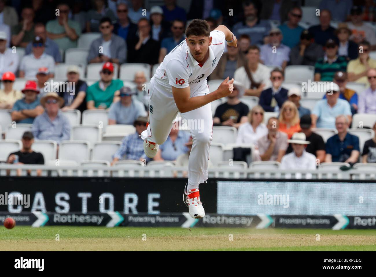 London, ENGLAND - England's Josh Tongue (Nottinghamshire) in action ...