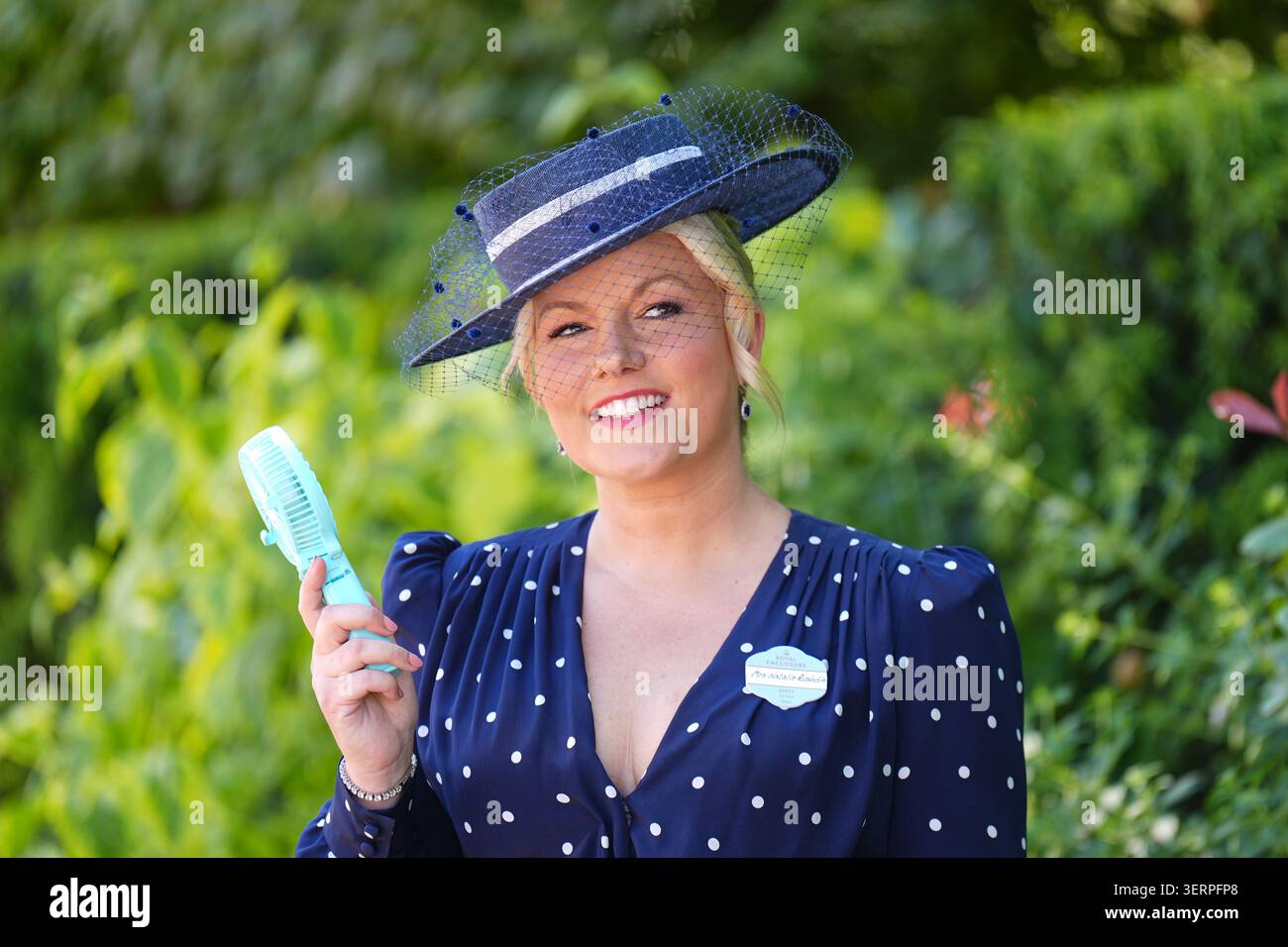Natalie Rushdie arrives for day four of Royal Ascot at Ascot Racecourse ...