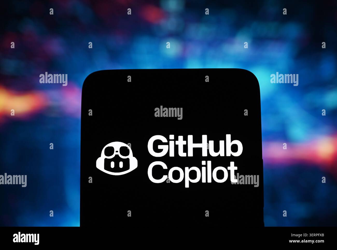 In this photo illustration, the GitHub Copilot logo is seen displayed ...