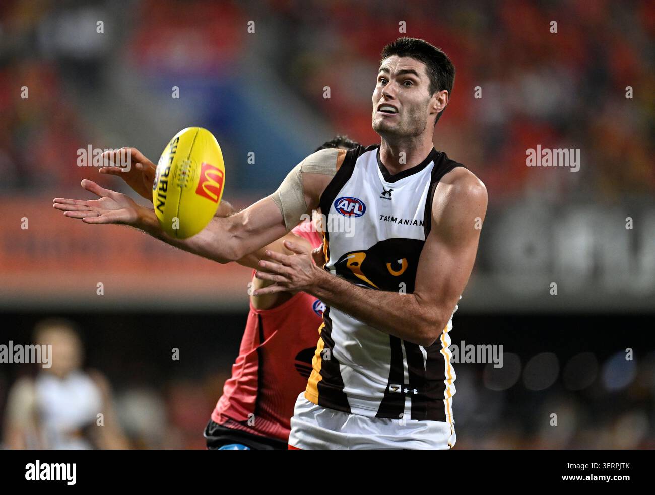 Ned Reeves of the Hawks during the AFL Round 15 match between the Gold ...