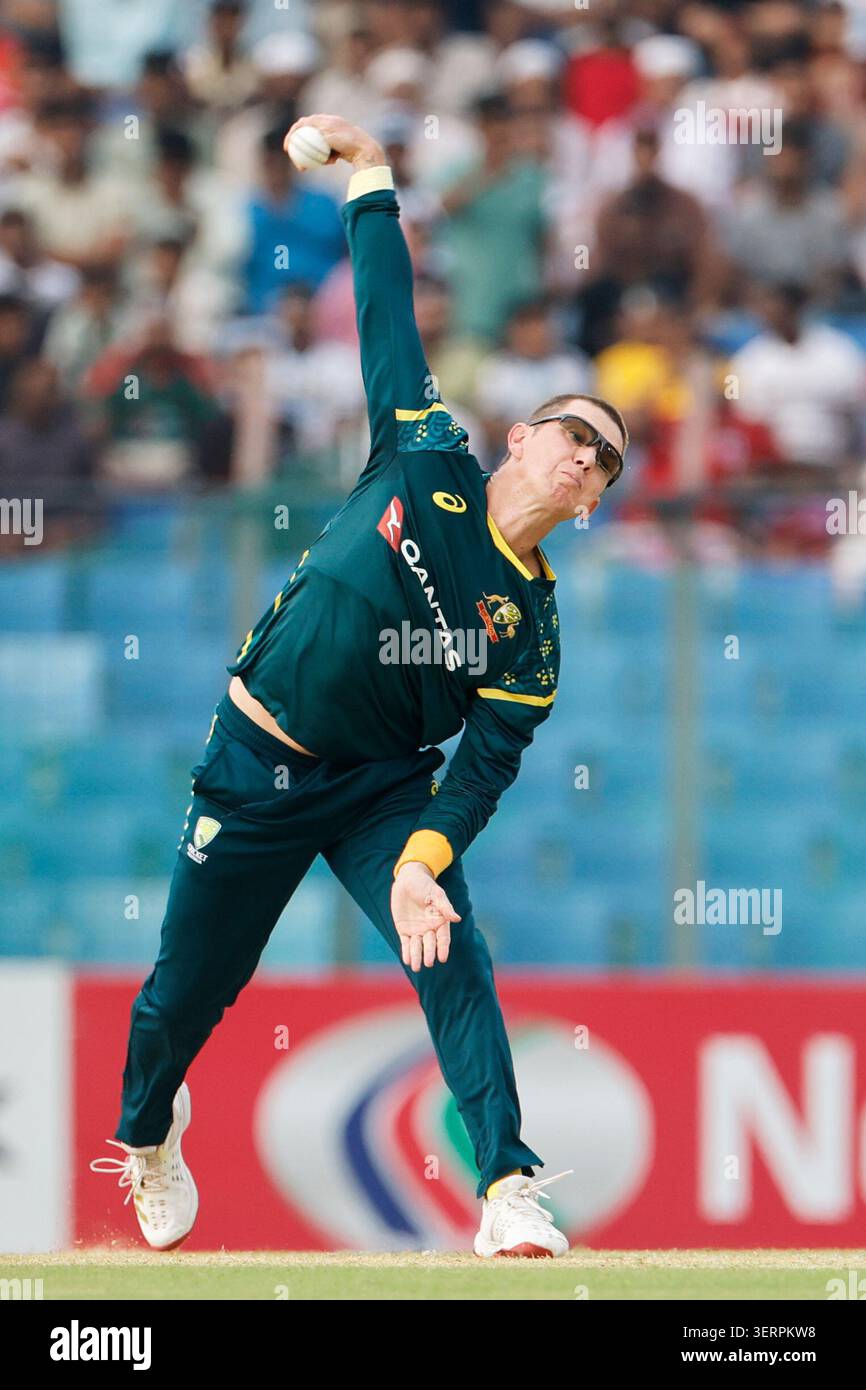 Australia's Adam Zampa bowls a delivery during the second T20 ...