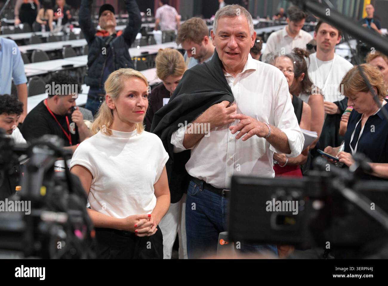 19 June 2026, Brandenburg, Potsdam: Party leaders Ines Schwerdtner and ...