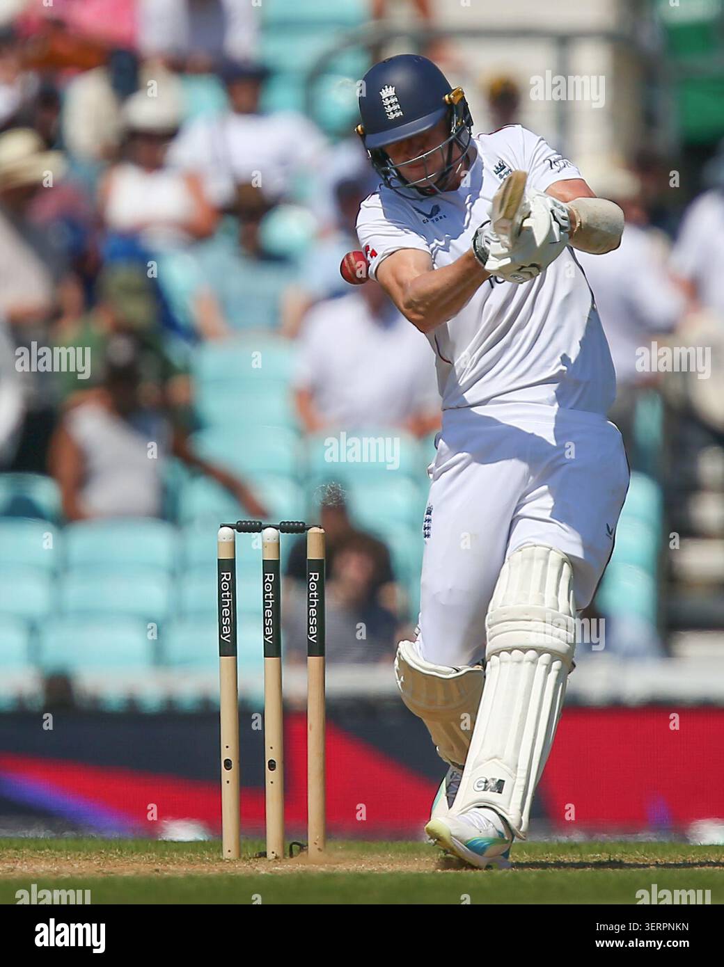 LONDON, ENGLAND - JUNE 19: Matthew Fisher of England struck in the body ...