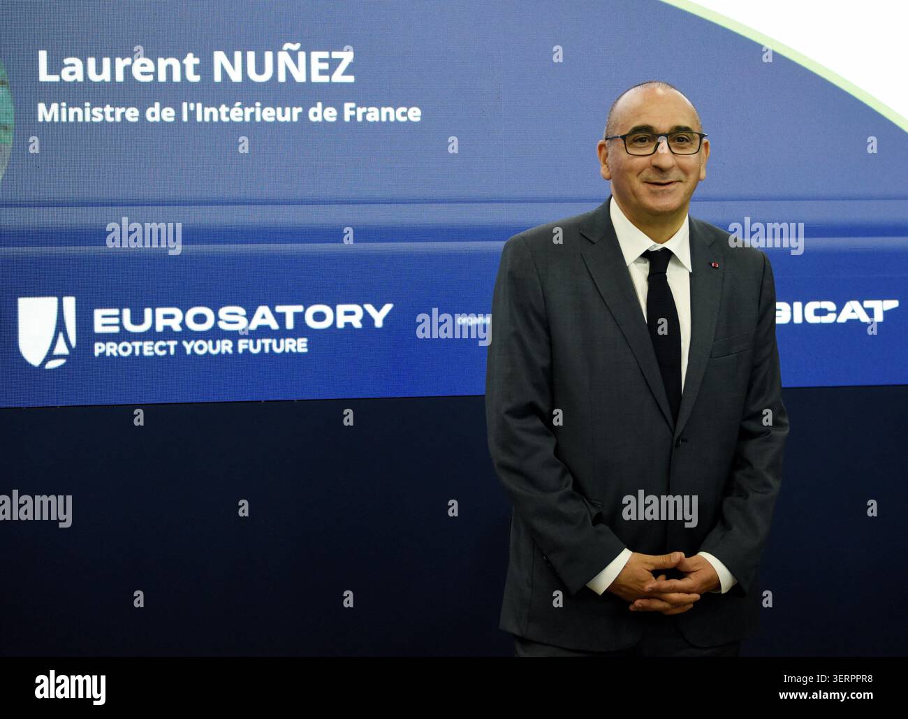 Laurent Nunez during the Eurosatory land and airland defence and ...