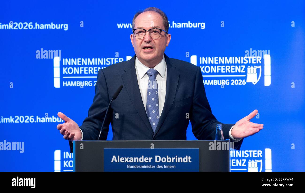 19 June 2026, Hamburg: Alexander Dobrindt (CSU), Federal Minister of ...
