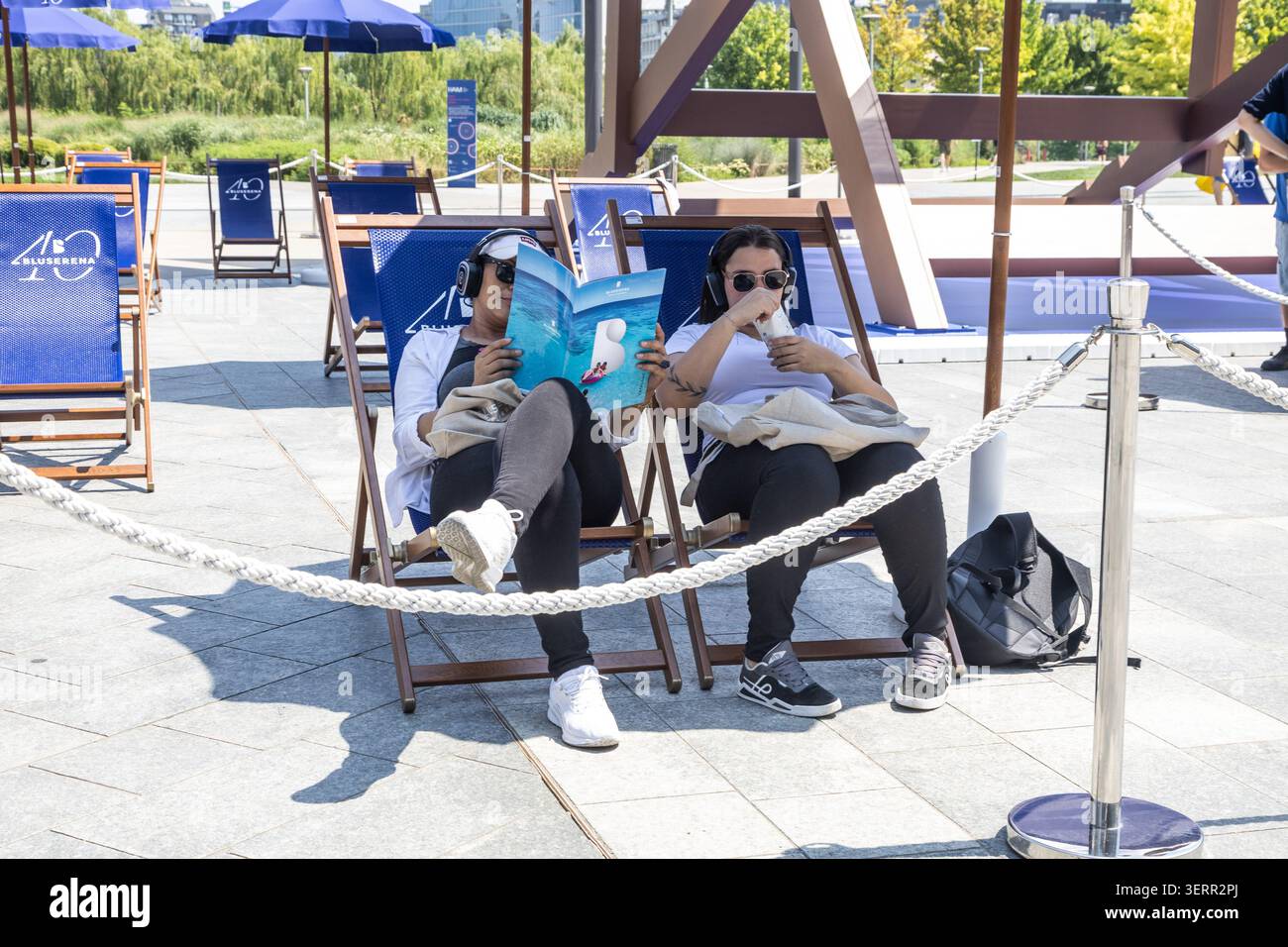 IPA85851662 - Milan, June 19, 2026, Piazza Gae Aulenti, summer, hot ...
