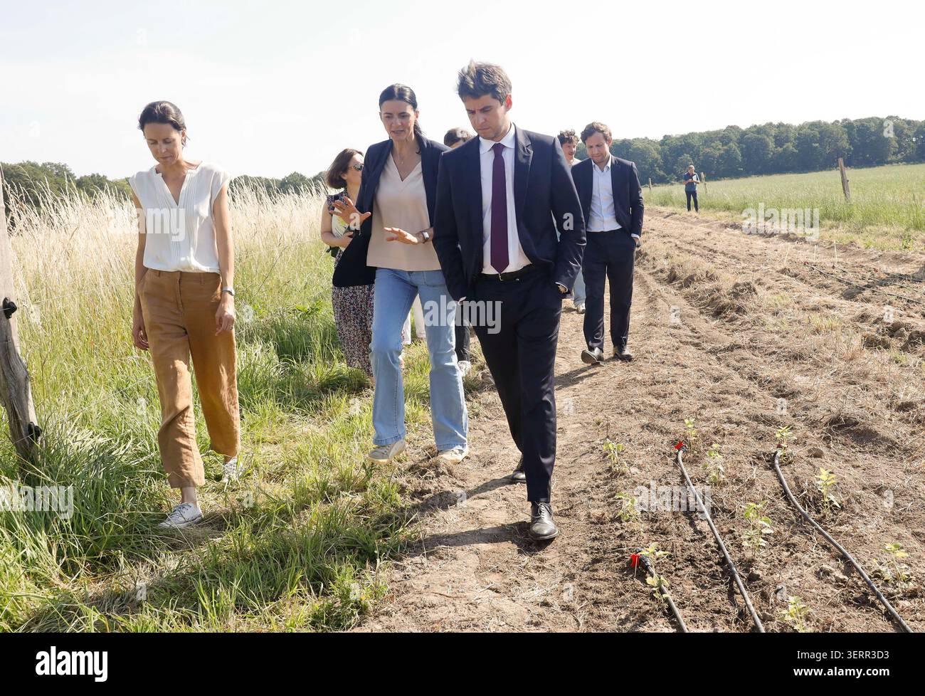 Gabriel Attal visits the Hectar agricultural farm to discuss artificial ...