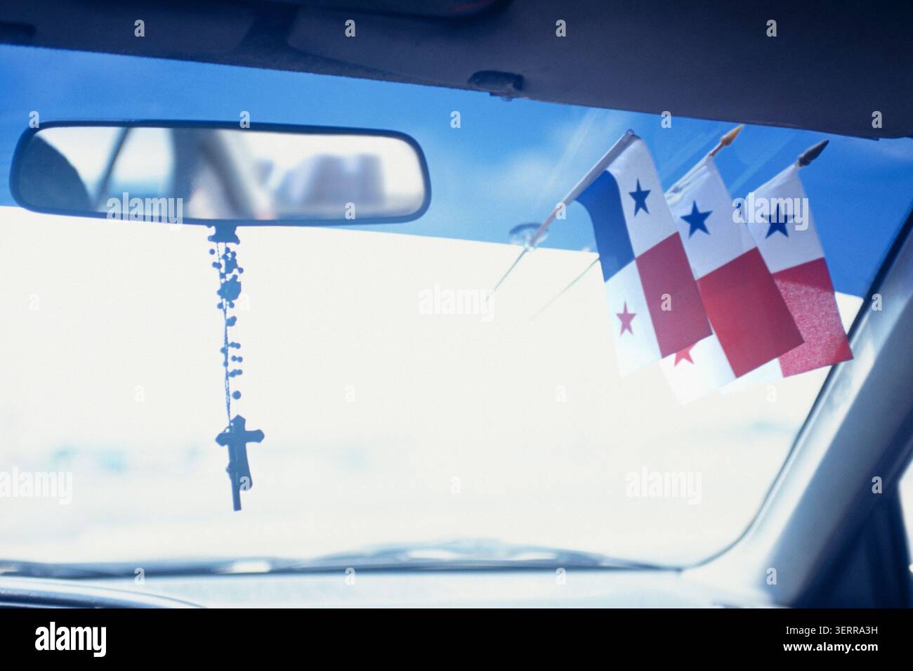 INTERIOR OF TAXI, PANAMA CITY, PANAMA, AR 304PAN 033 Stock Photo - Alamy
