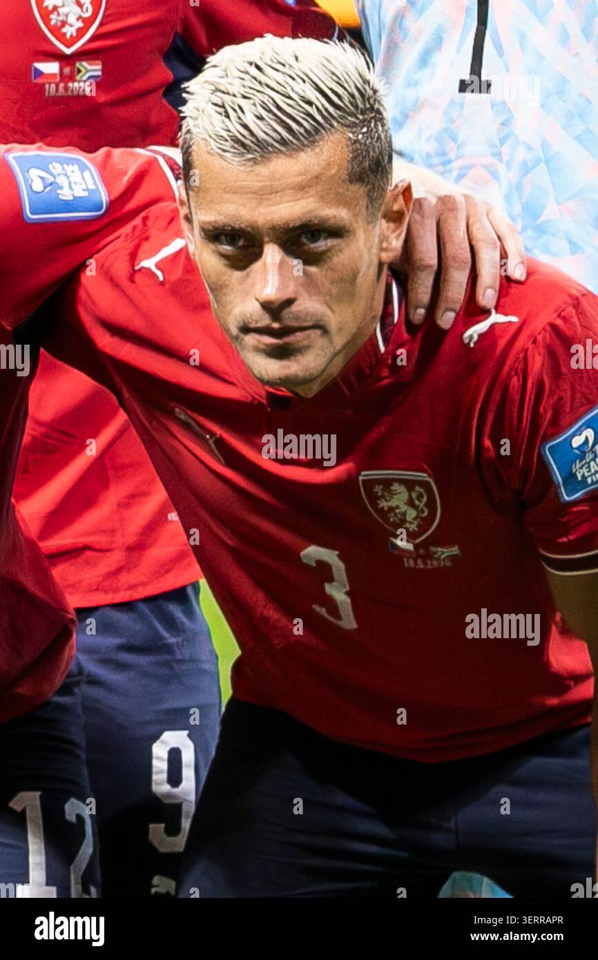 Czechia defender Tomáš Holeš (3) poses for a photo before the FIFA ...