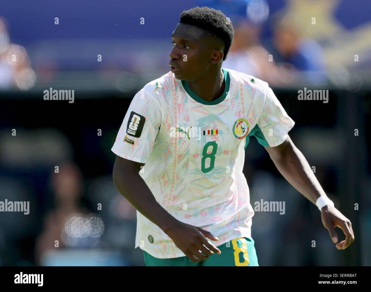 Lamine Camara of Senegal running during the FIFA World Cup 2026 Group I ...