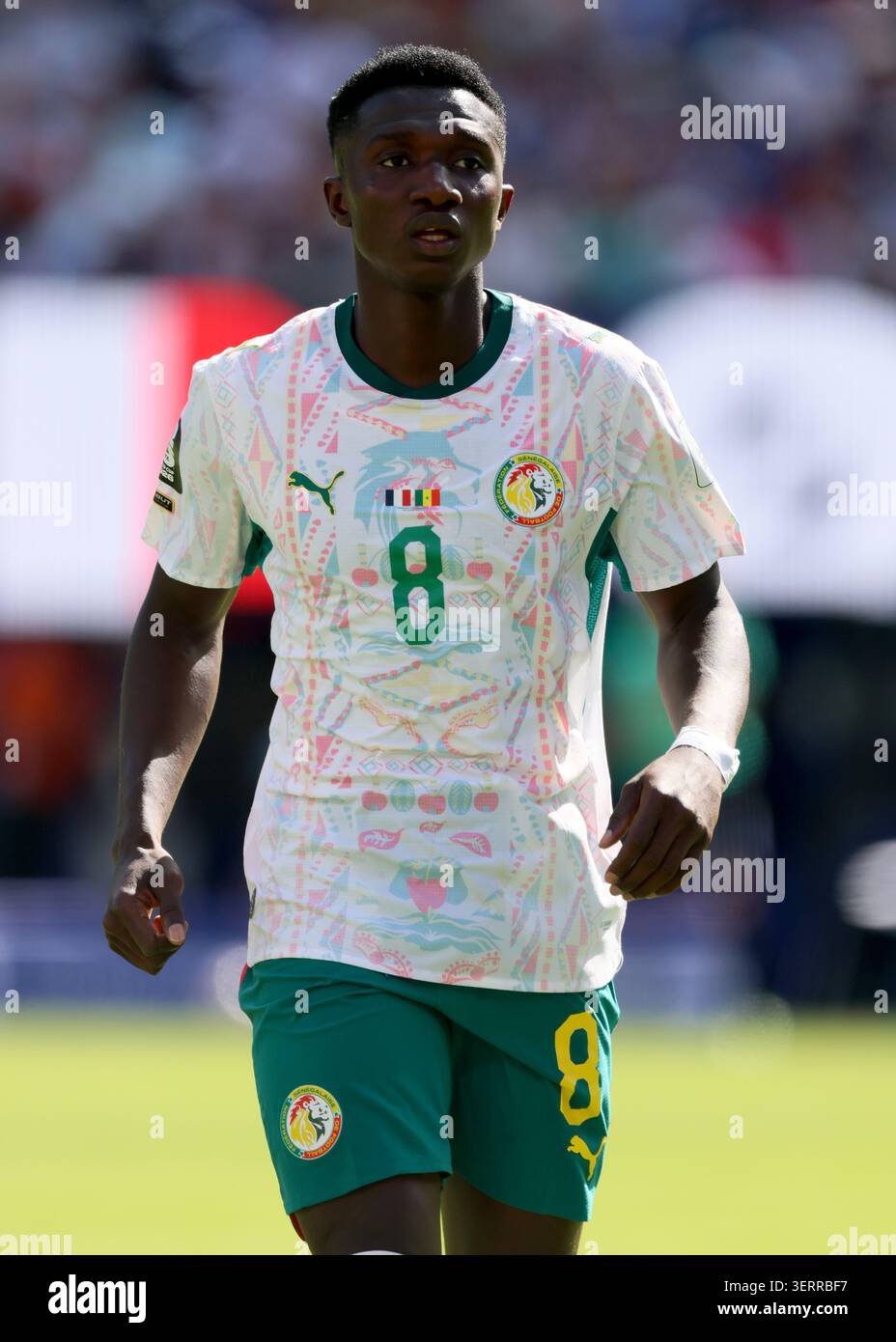 Lamine Camara of Senegal running during the FIFA World Cup 2026 Group I ...
