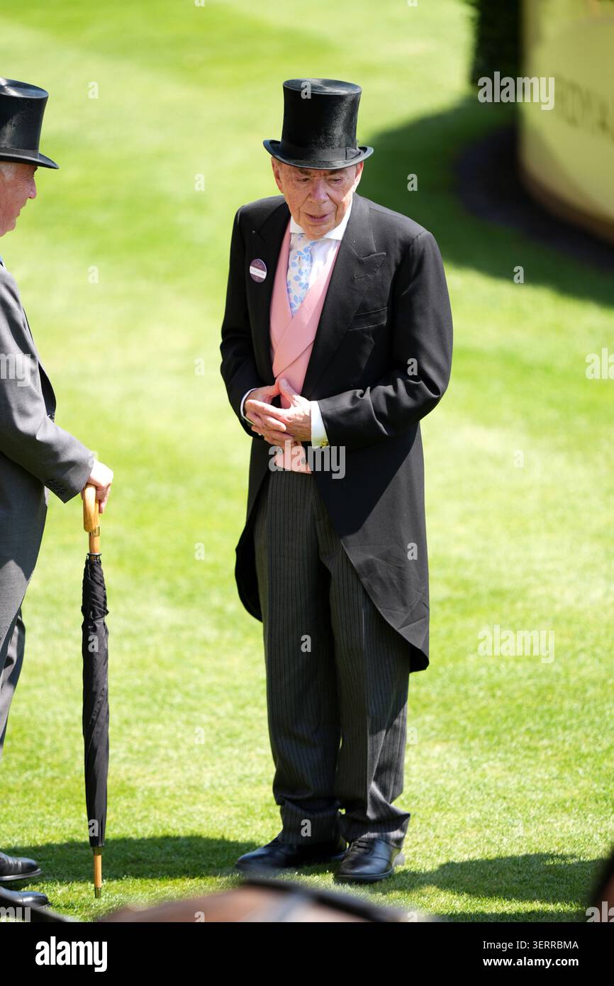 Sir Andrew Lloyd Webber on day four of Royal Ascot at Ascot Racecourse ...