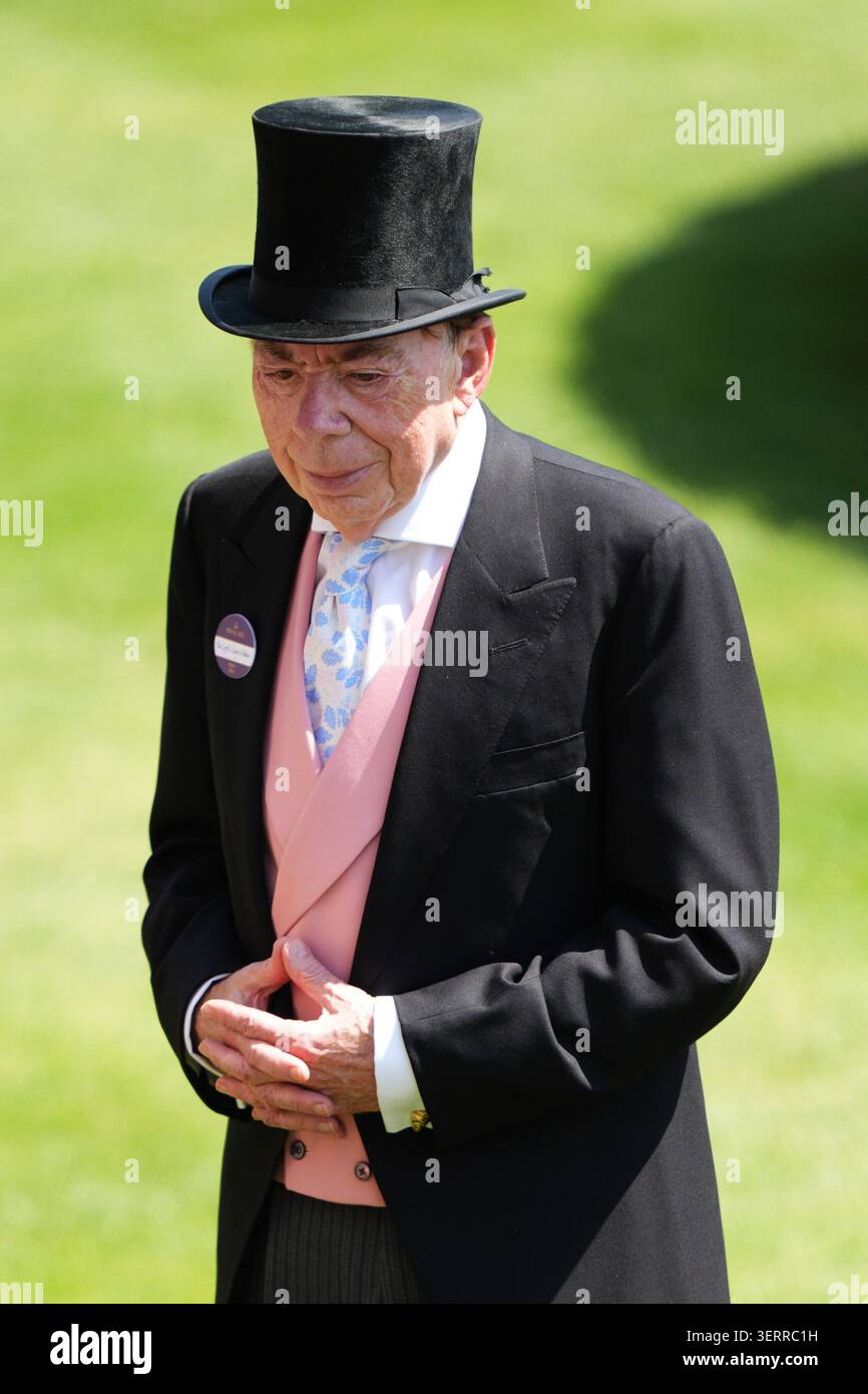 Sir Andrew Lloyd Webber on day four of Royal Ascot at Ascot Racecourse ...